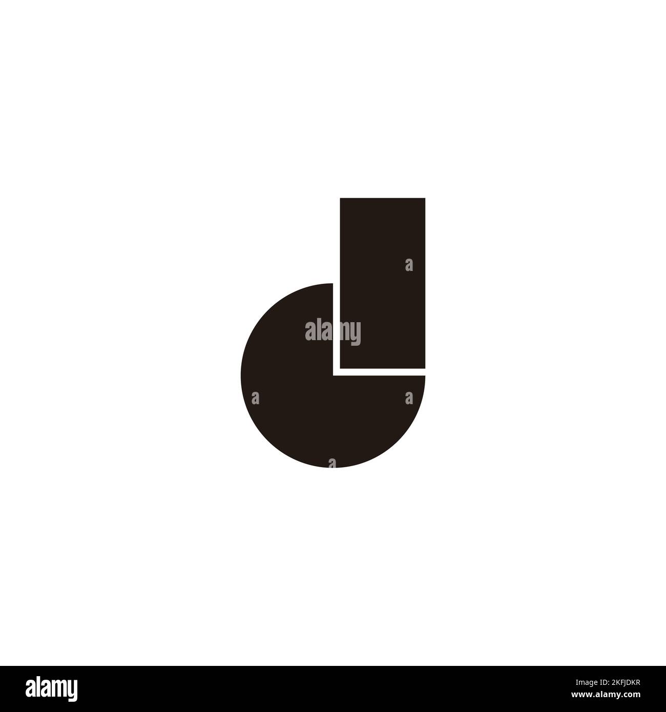 Letter G and d outline geometric symbol simple logo vector Stock Vector ...