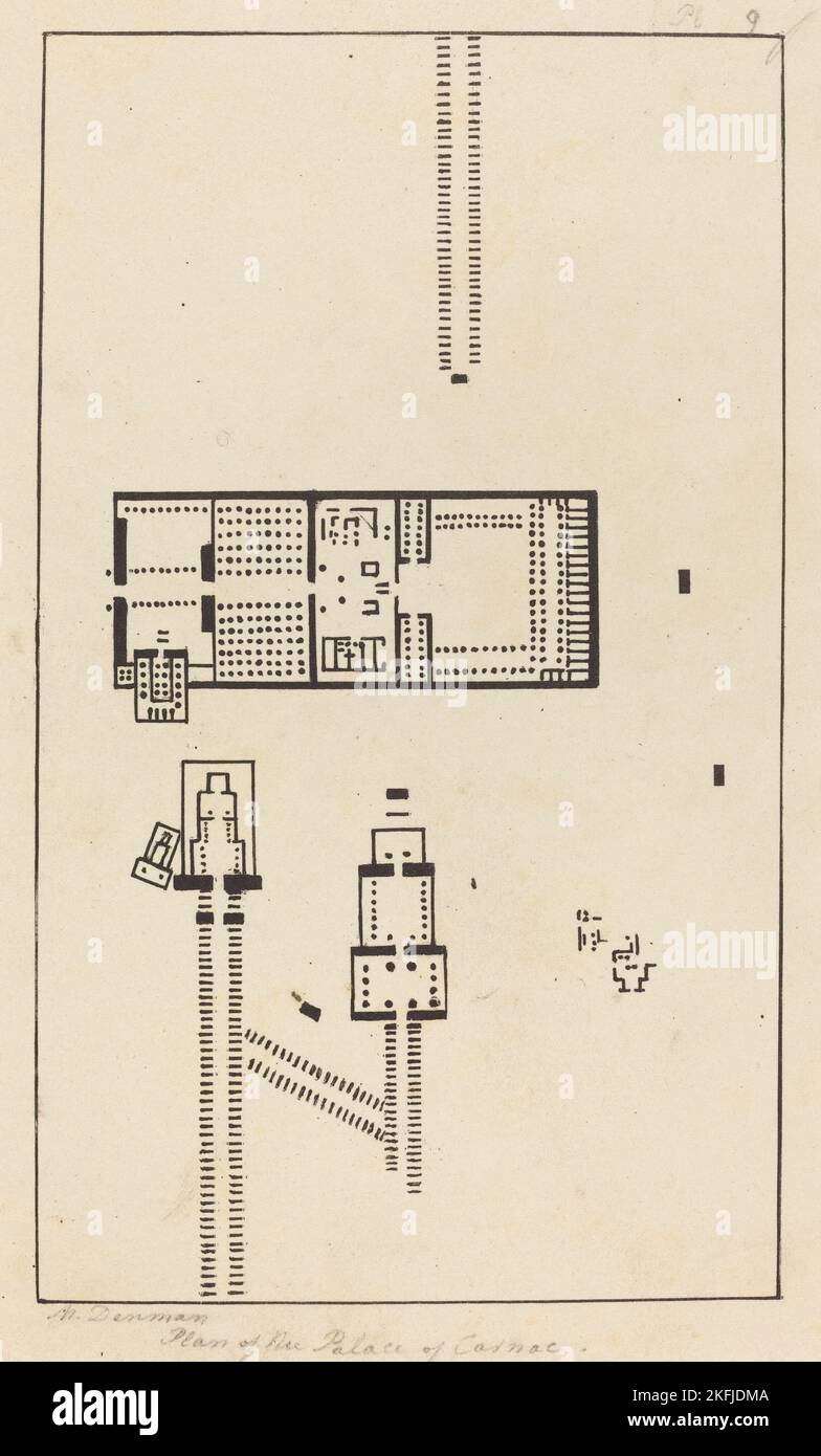 Plan of the Palace of Carnac, published 1829 Stock Photo - Alamy