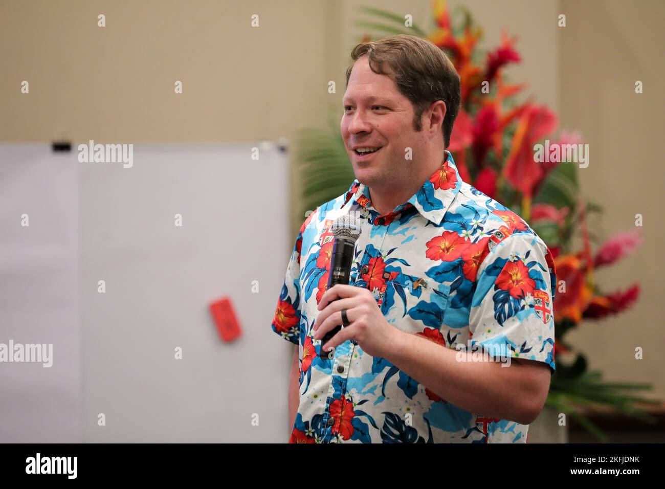 Will Whitson, with the U.S. Embassy – Suva, speaks to Fijian government ...