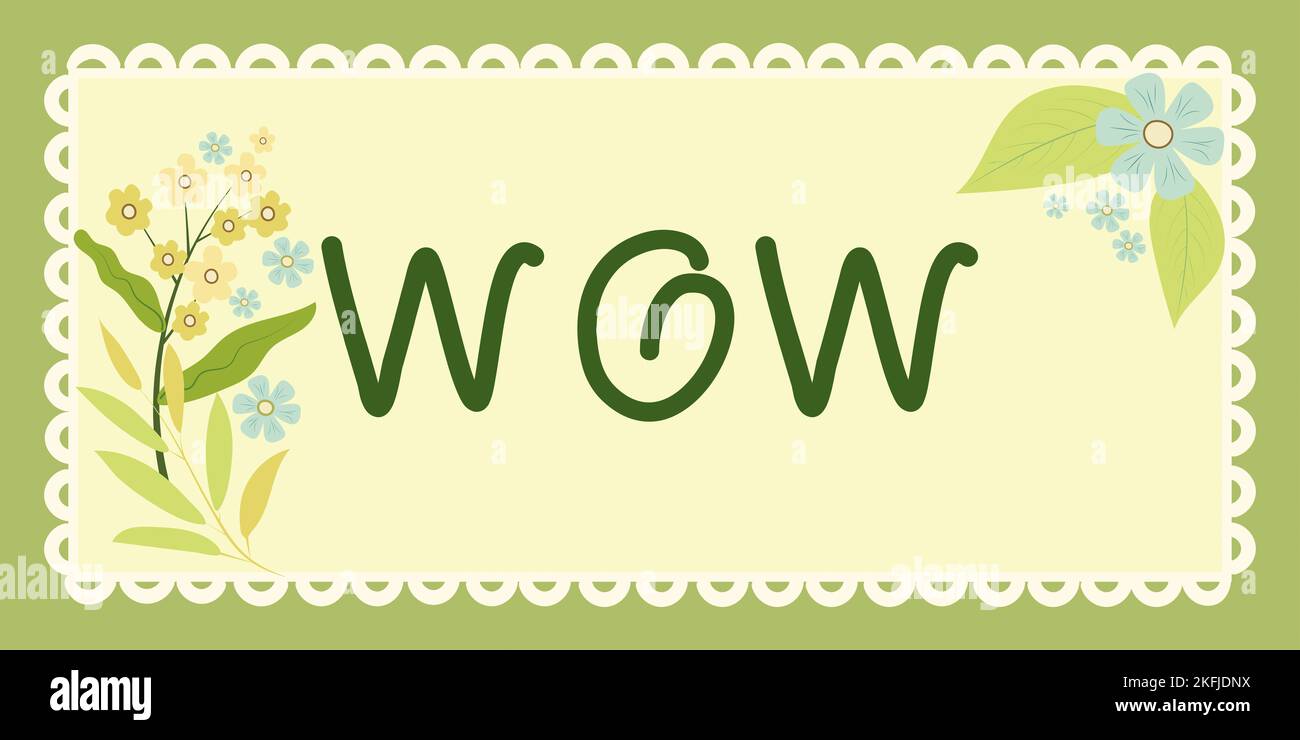 Text caption presenting Wow. Business idea Expressing astonishment and ...