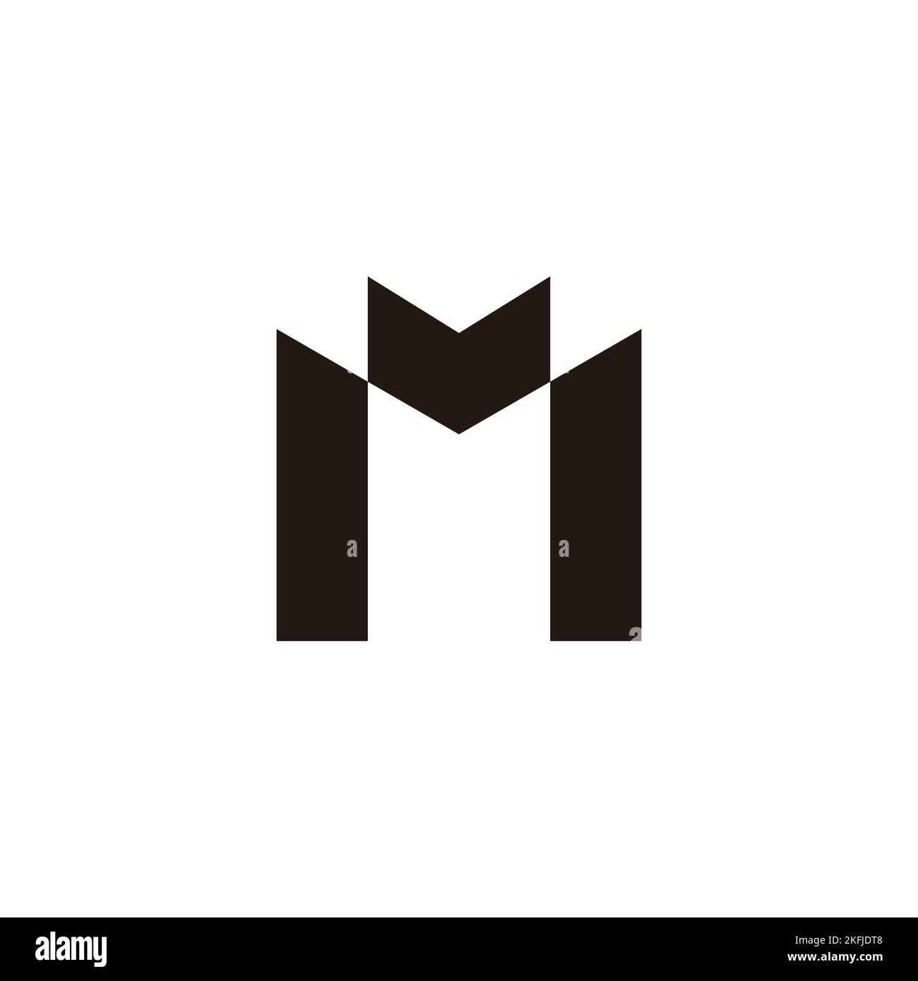 Letter M ribbon geometric symbol simple logo vector Stock Vector Image ...