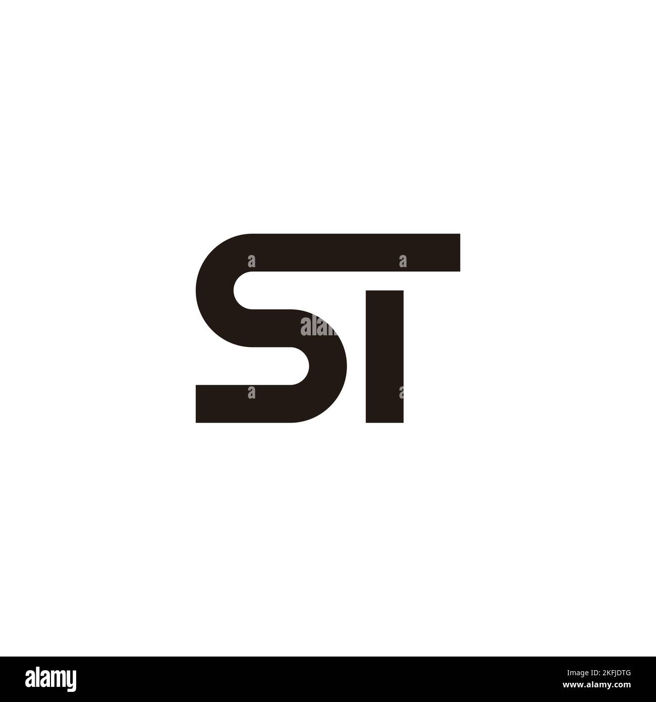 Letter ST connect geometric symbol simple logo vector Stock Vector ...
