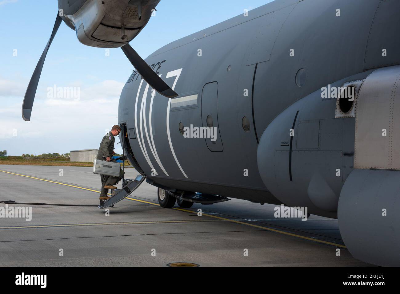 A U.S. Air Force F-22 Raptor pilot assigned to the 90th Expeditionary ...