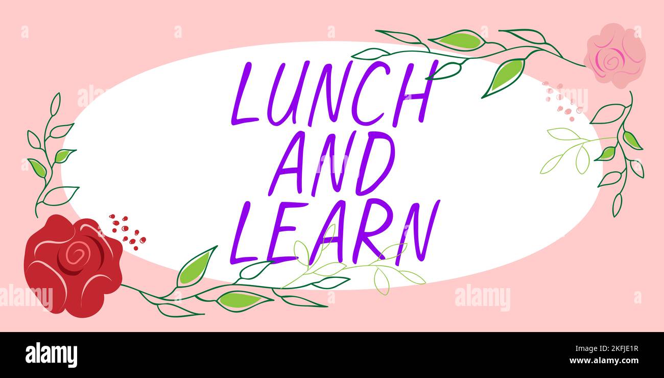 Conceptual display Lunch And Learn. Word Written on Have meal and study ...