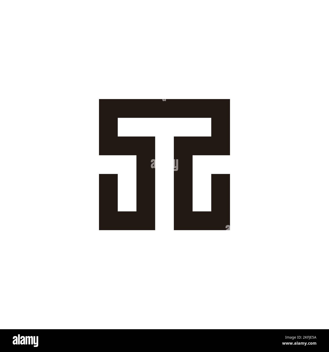 Letter T and M square, outline geometric symbol simple logo vector ...
