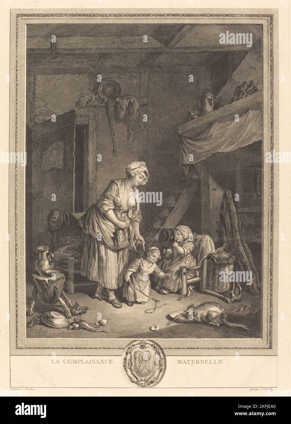 La Complaisance maternelle, 1776 Stock Photo - Alamy