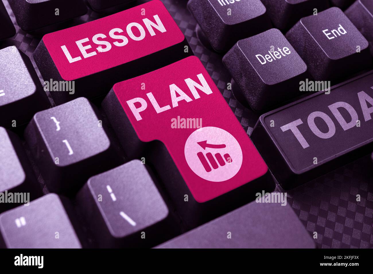 Sign displaying Lesson Plan. Business overview a teacher's detailed ...