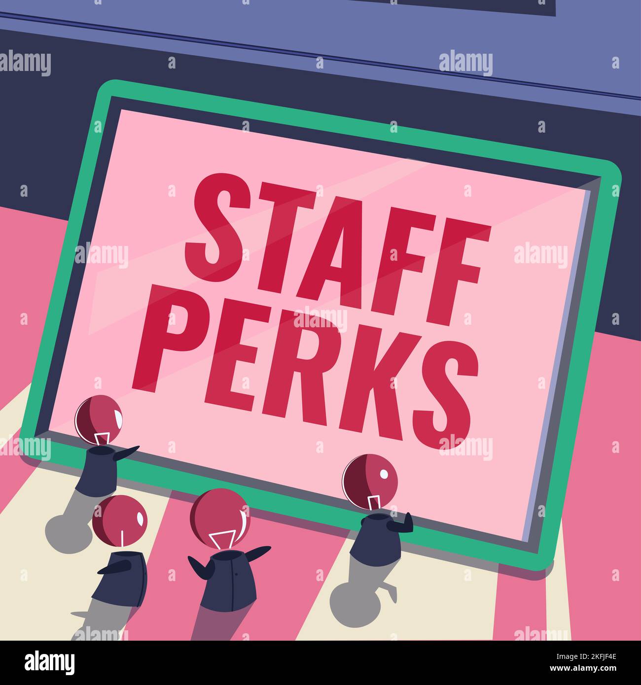 Hand writing sign Staff Perks. Business overview Workers Benefits ...