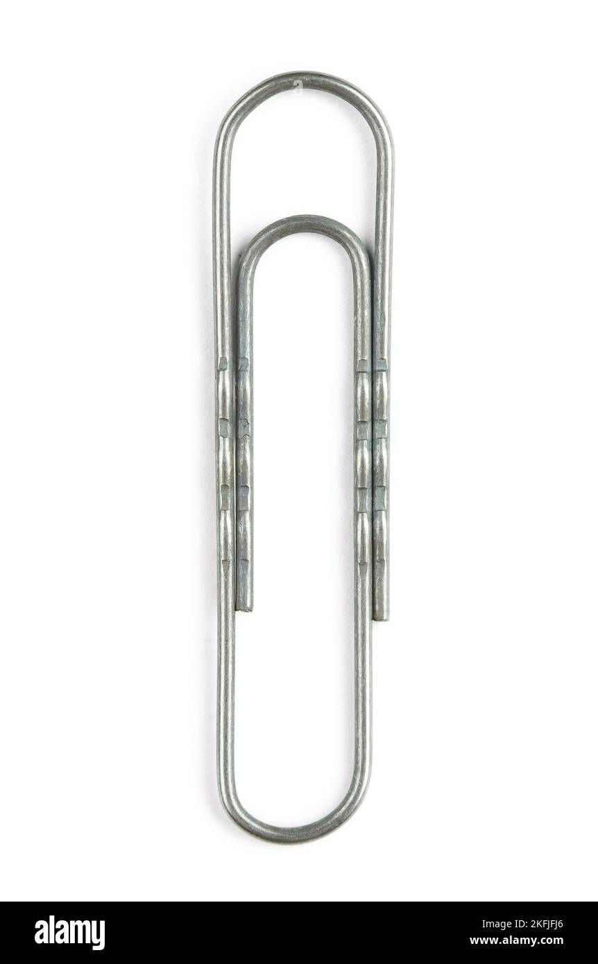 Paperclip silver metallic chrome Cut Out Stock Images & Pictures - Alamy
