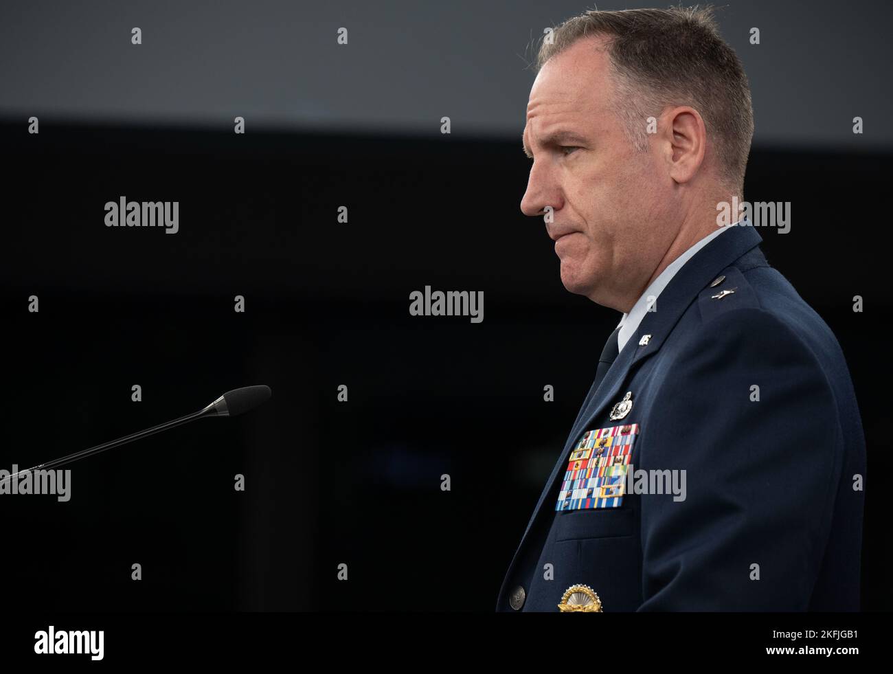 Pentagon Press Secretary Air Force Brig. Gen. Pat Ryder speaks during a ... Pentagon Press Secretary Air Force Brig. Gen. Pat Ryder speaks during a ...