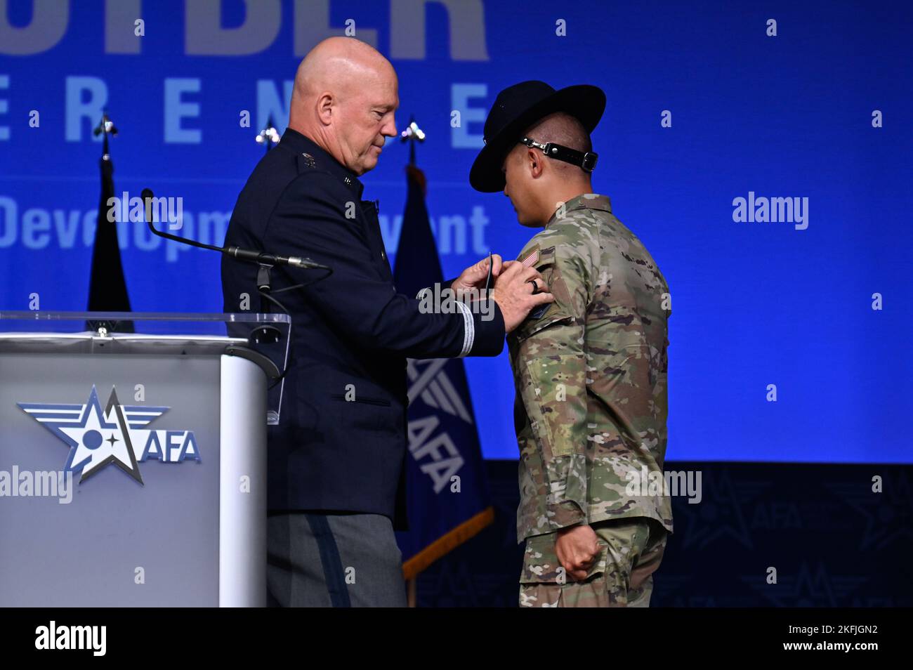 Chief of Space Operations Gen. John W. “Jay” Raymond presents his ...