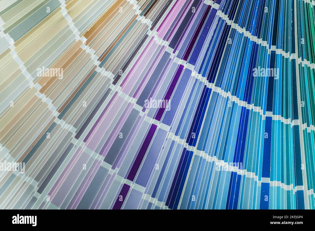 Spectrum of colors in pantone fan Stock Photo - Alamy