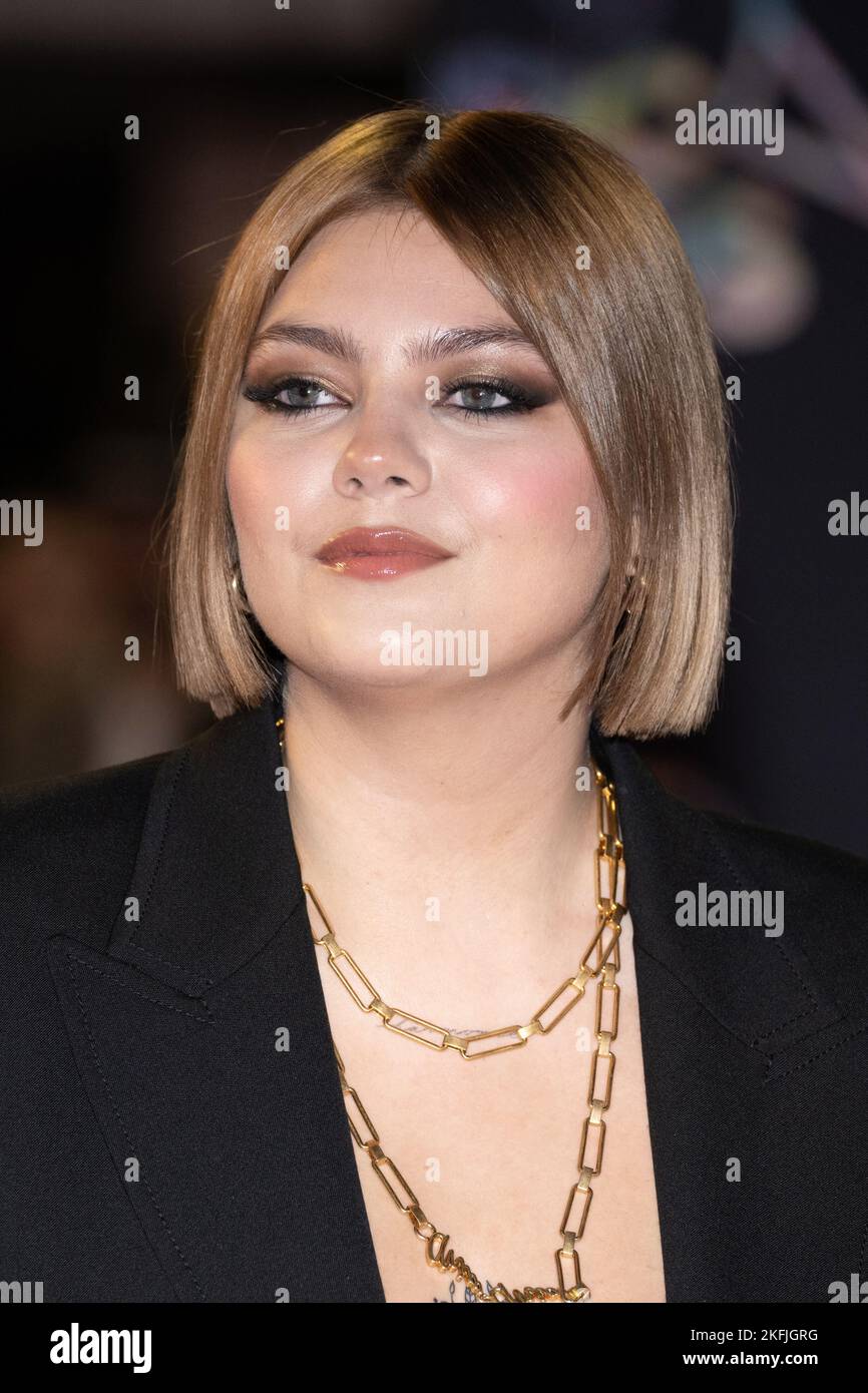 Louane attends the 24th NRJ Music at Palais des Festivals, on November ...
