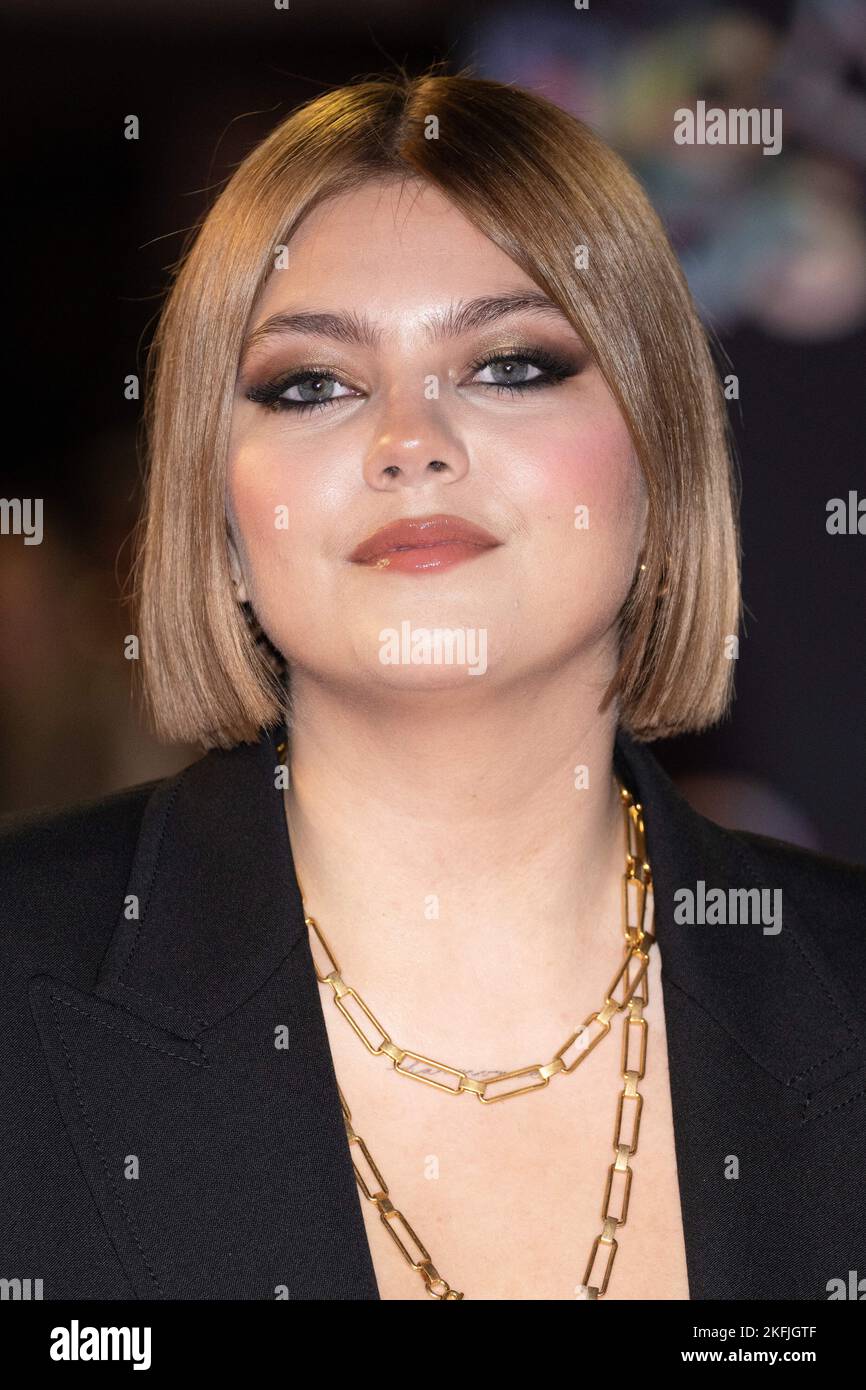 Louane attends the 24th NRJ Music at Palais des Festivals, on November ...