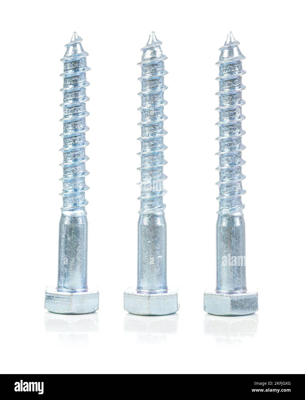 three screws isolated Stock Photo - Alamy