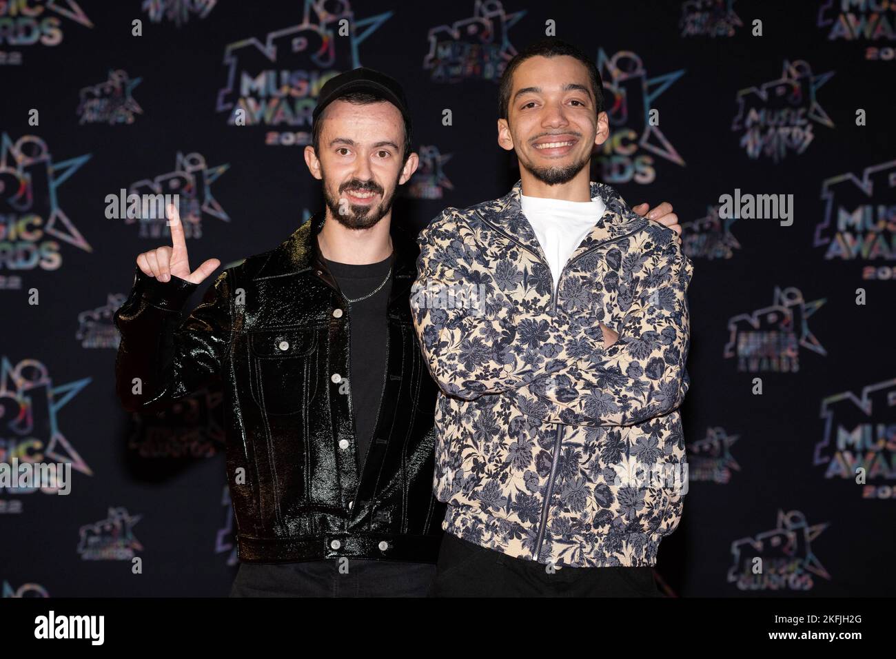 Bigflo Et Oli attends the 24th NRJ Music at Palais des Festivals, on ...