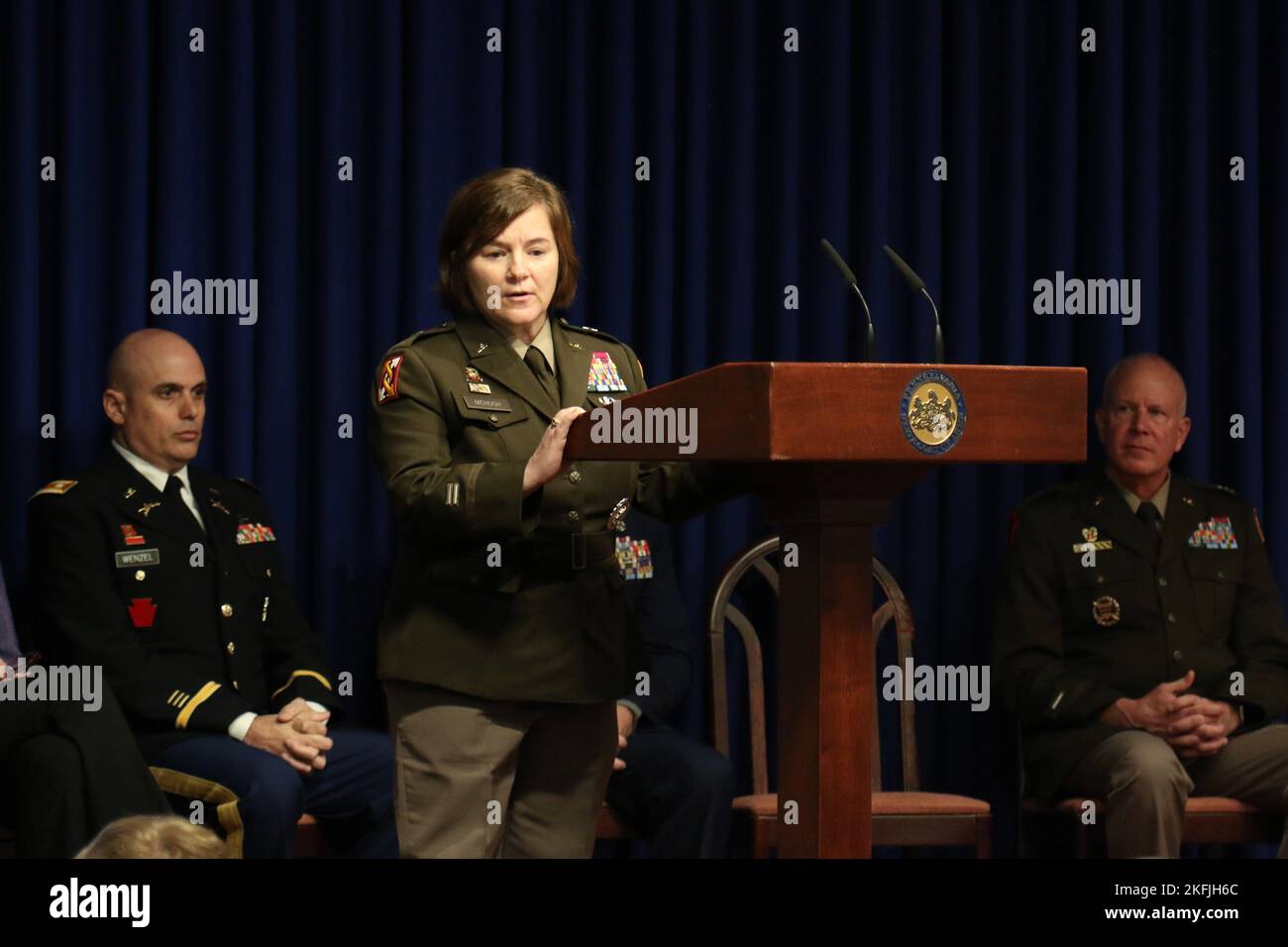 U.S. Army Brig. Gen. Laura McHugh, the Deputy Adjutant General-Army of ...