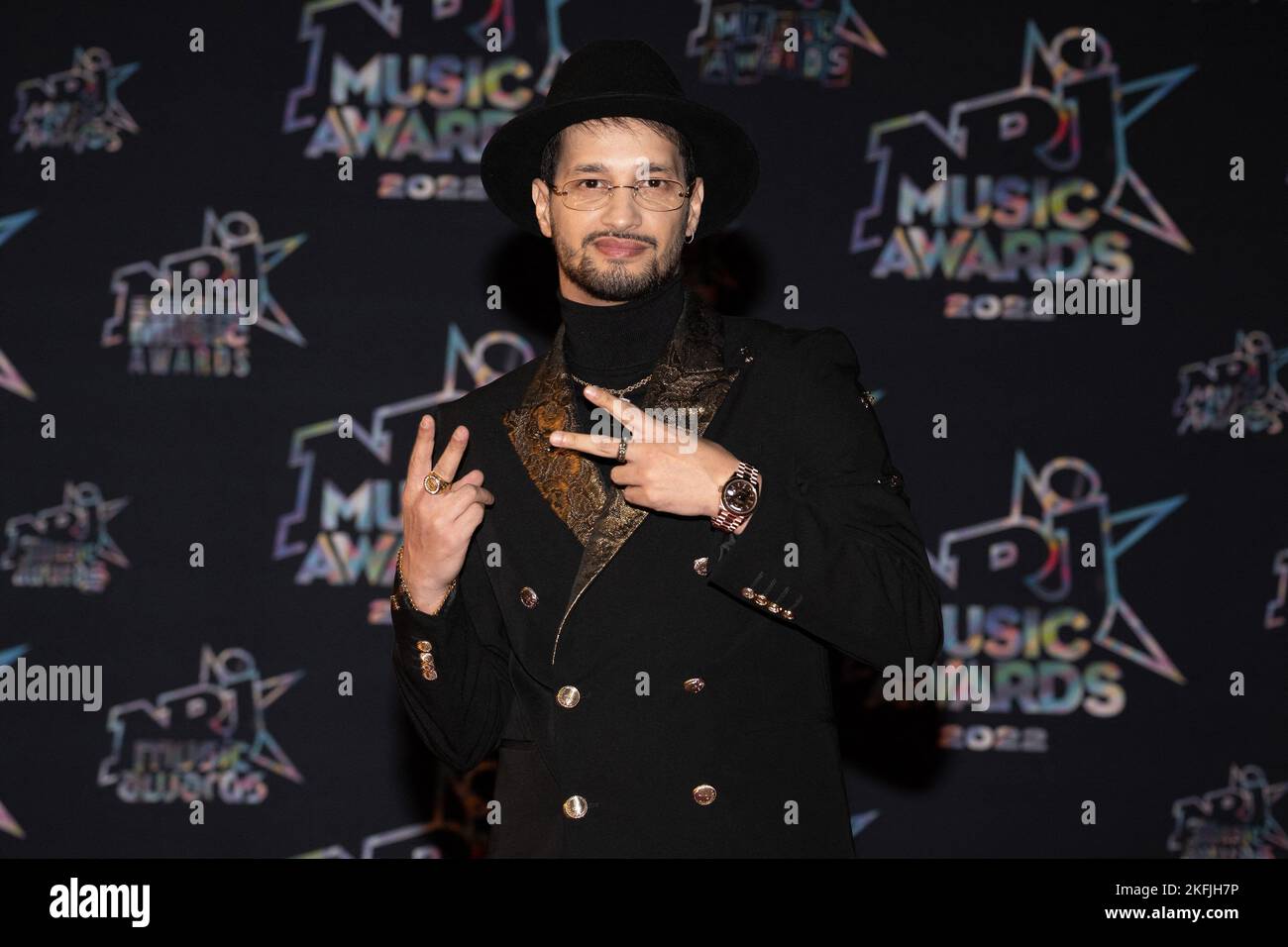 Soolking attends the 24th NRJ Music at Palais des Festivals, on ...