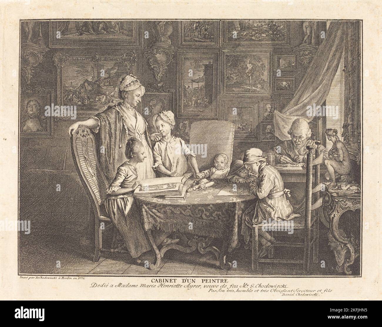 Cabinet d'un Peintre, 1771 Stock Photo - Alamy