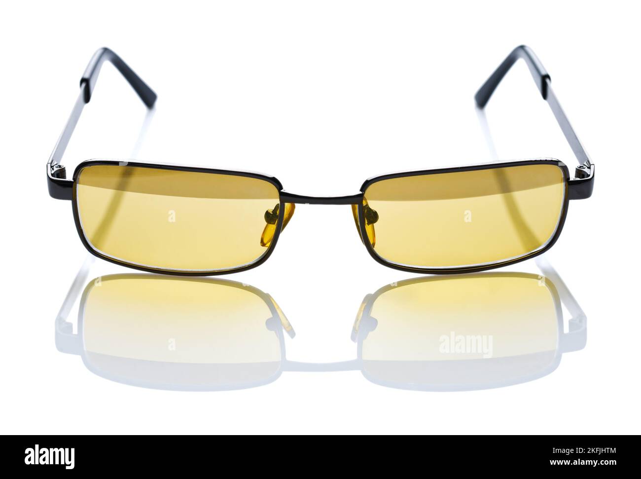 yellow safety glasses isolated Stock Photo - Alamy