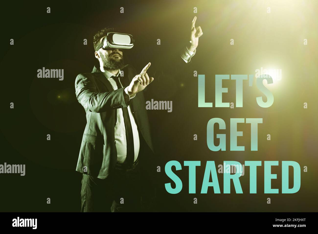 Conceptual display Let's Get Started. Business showcase To begin doing or working on something ...