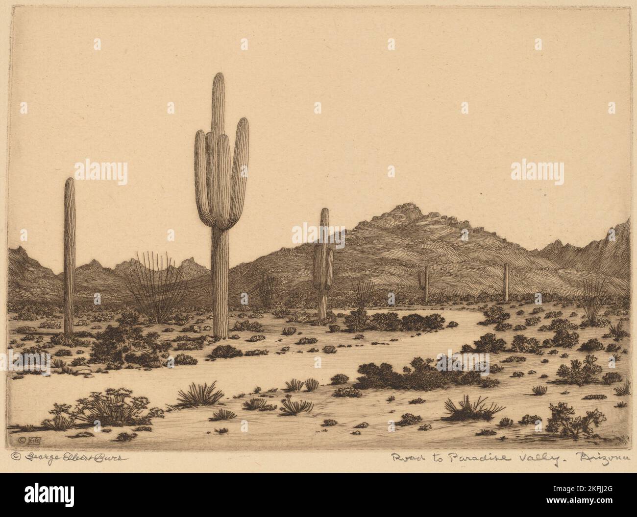 Road to Paradise Valley, Arizona, c. 1926 Stock Photo - Alamy