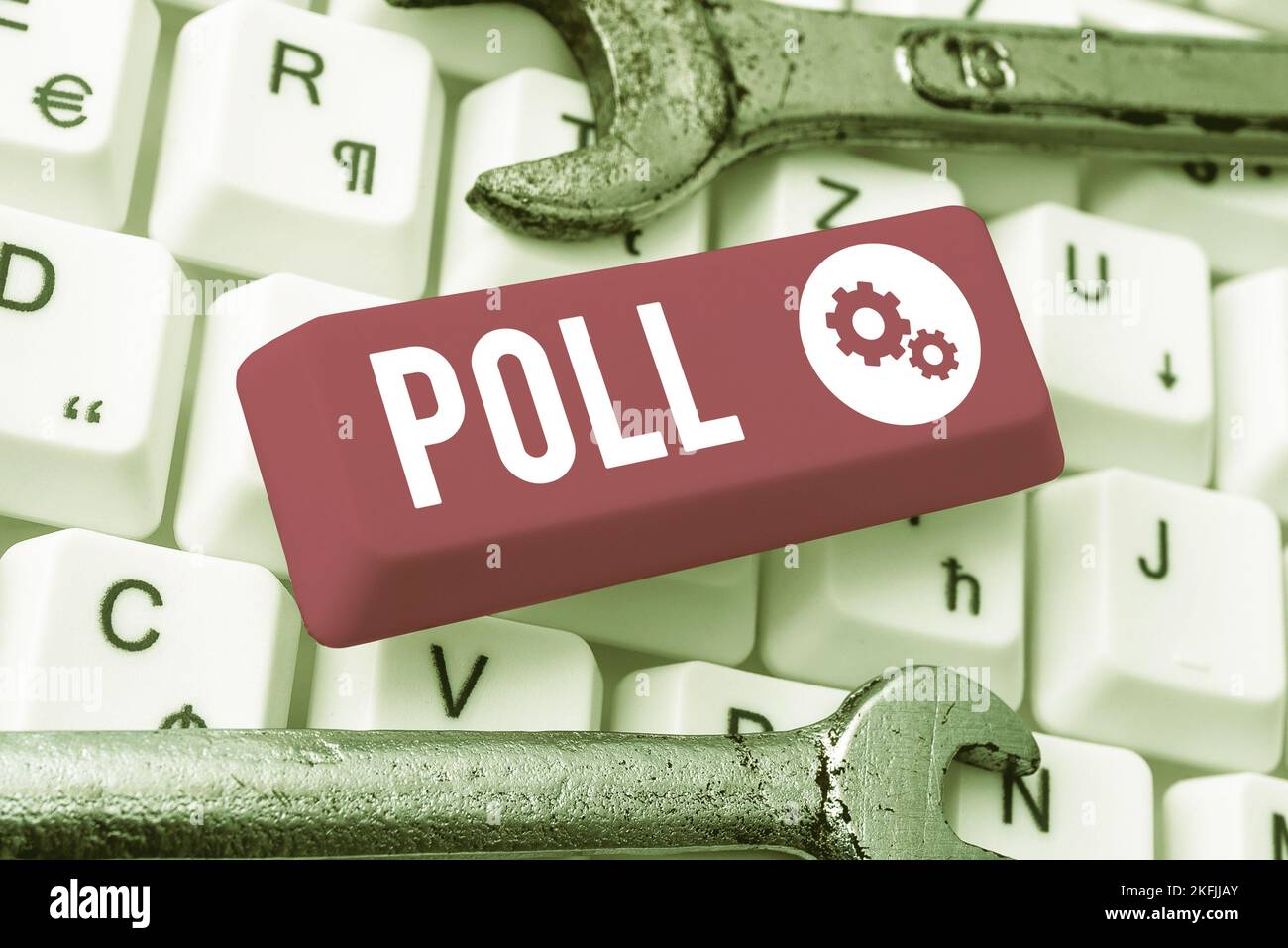 Conceptual display Poll. Business showcase Record of the number of ...