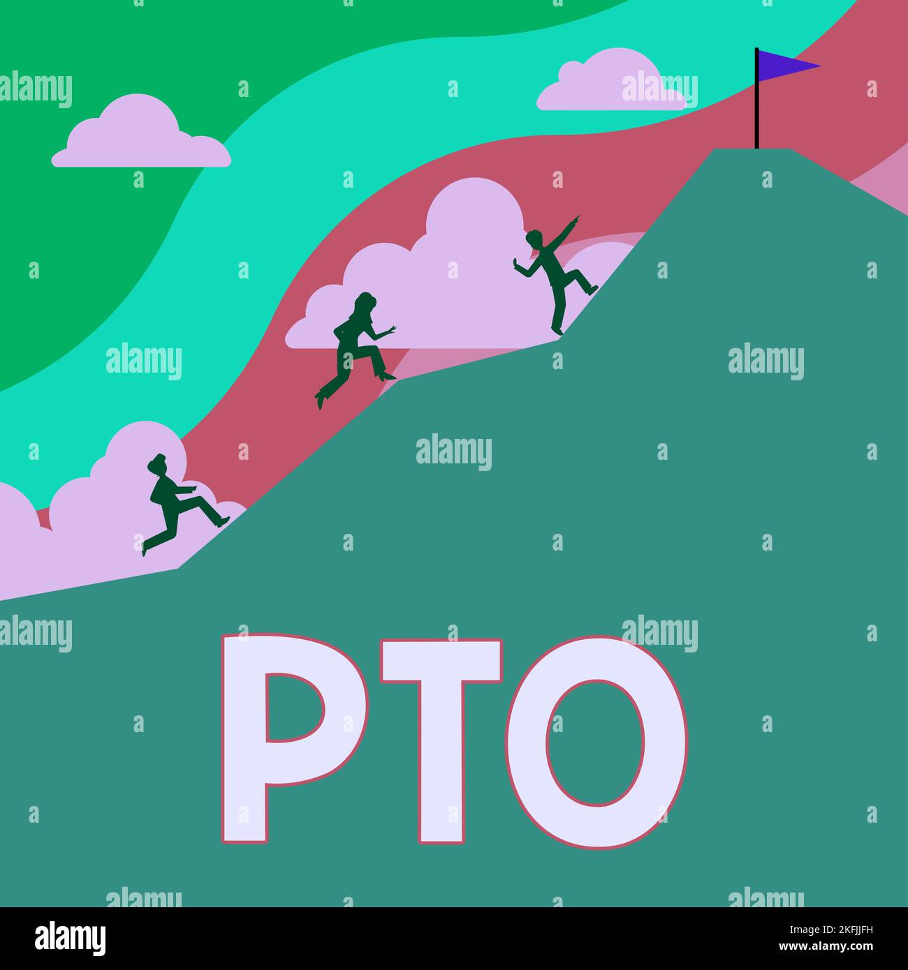 Conceptual caption Pto. Word for Employer grants compensation for ...