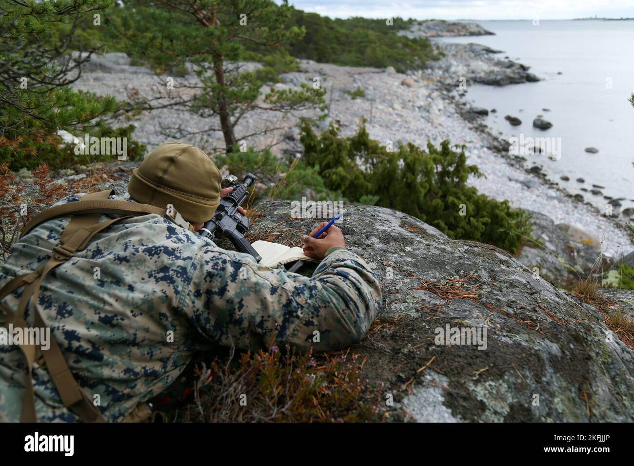 U.S. Marine Corps Lance Cpl. Moises Lanza, a combat engineer with ...