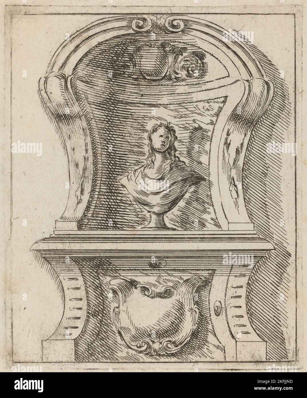 Architectural Motif with a Bust, c. 1690 Stock Photo - Alamy