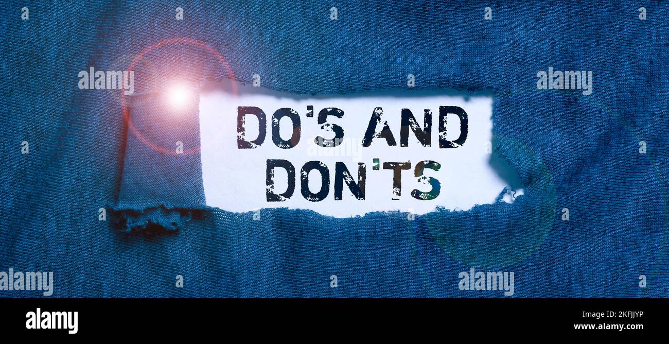 Text sign showing Do's And Don Ts. Concept meaning Confusion in one's ...
