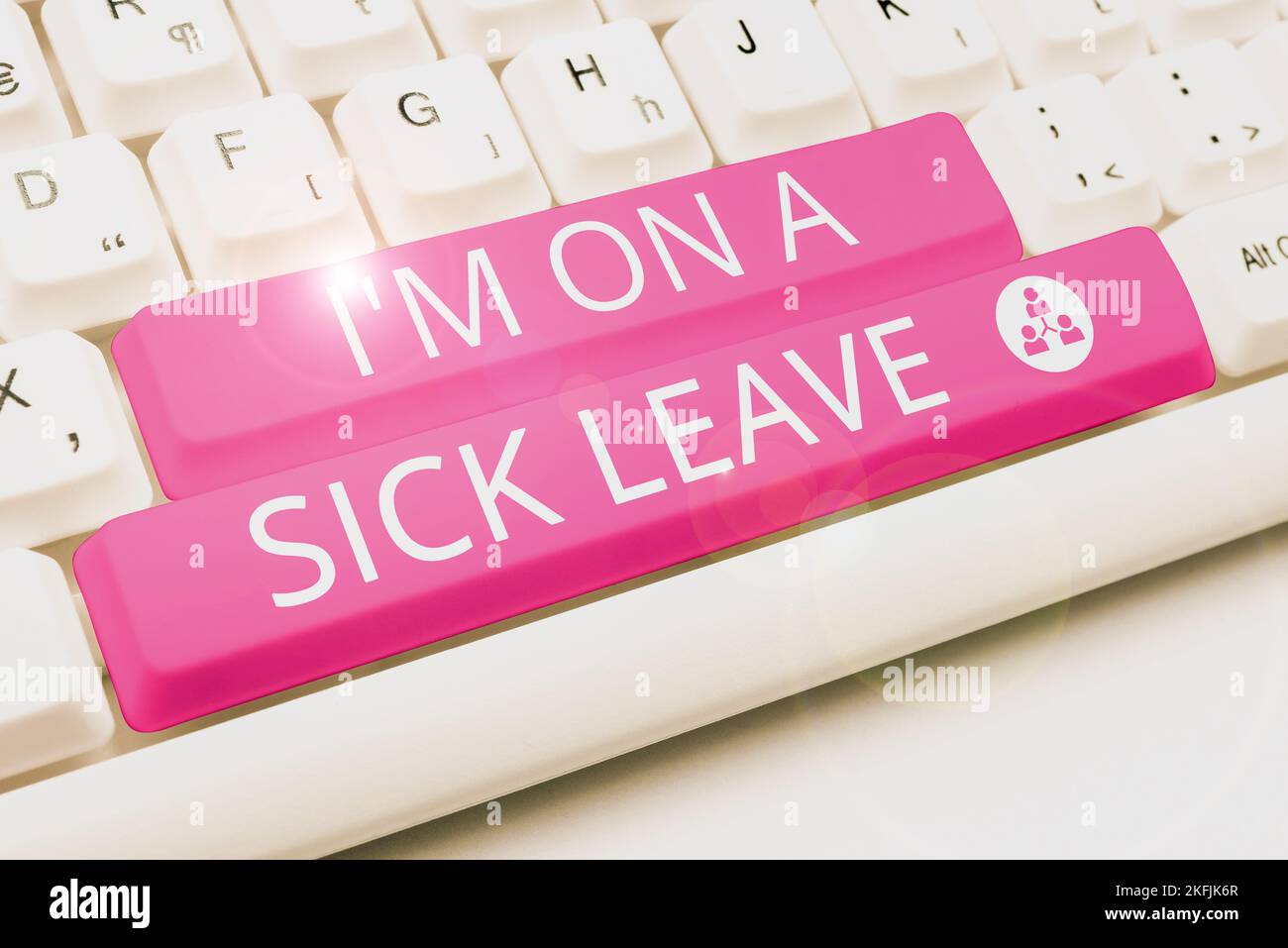 Hand writing sign I'M On A Sick Leave. Concept meaning paid time off ...