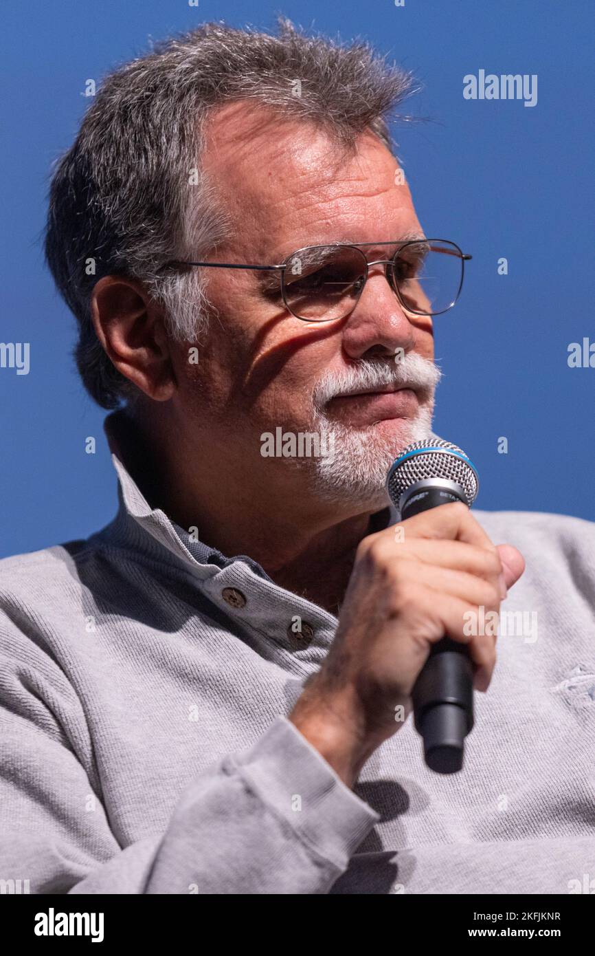 Vancouver, USA. 18th Nov, 2022. Eric Ulis speaks with Tom Kaye, a ...
