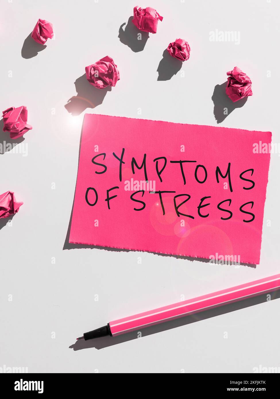 Writing displaying text Symptoms Of Stress. Conceptual photo serving as ...