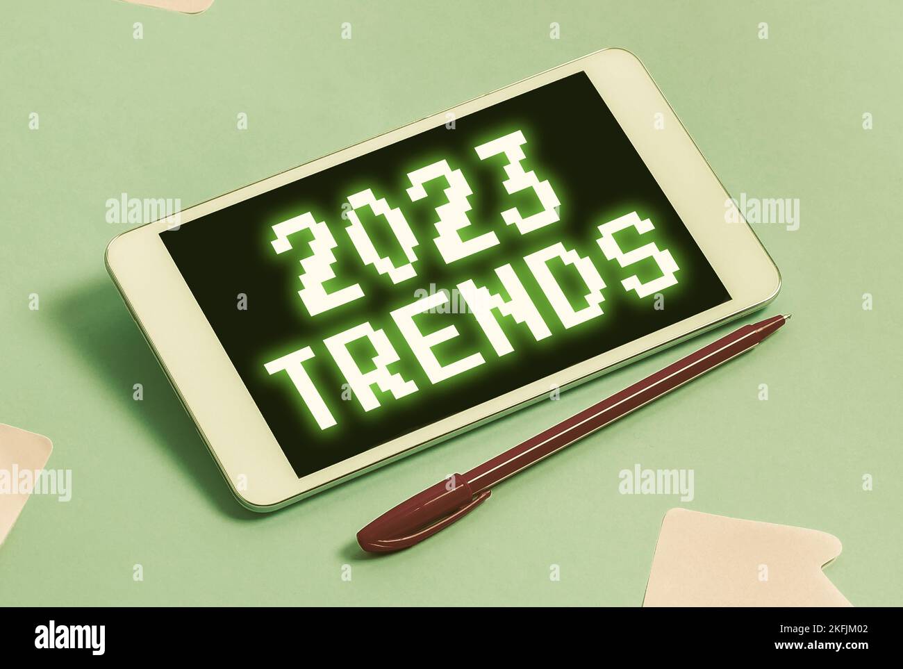 Text showing inspiration 2023 Trends. Business approach things that is ...