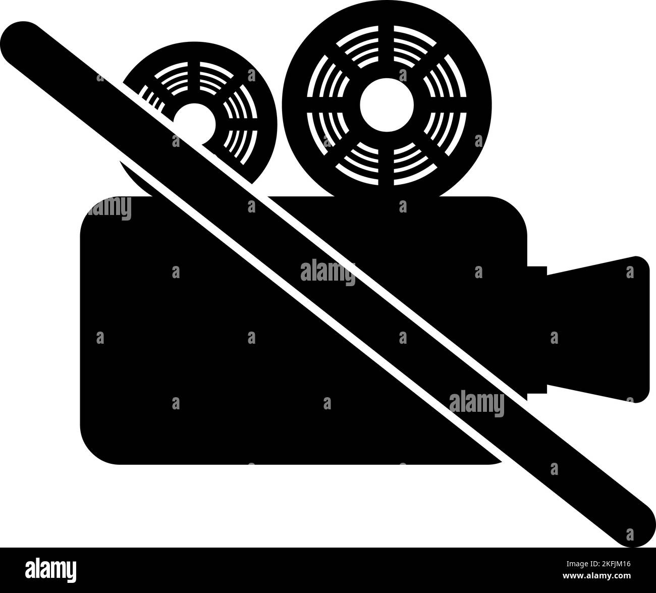 Vector illustration of the black silhouette of a disabled or blocked ...