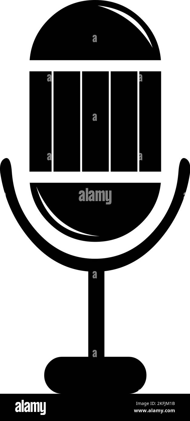 Vector icon illustration of a microphone Stock Vector Image & Art - Alamy