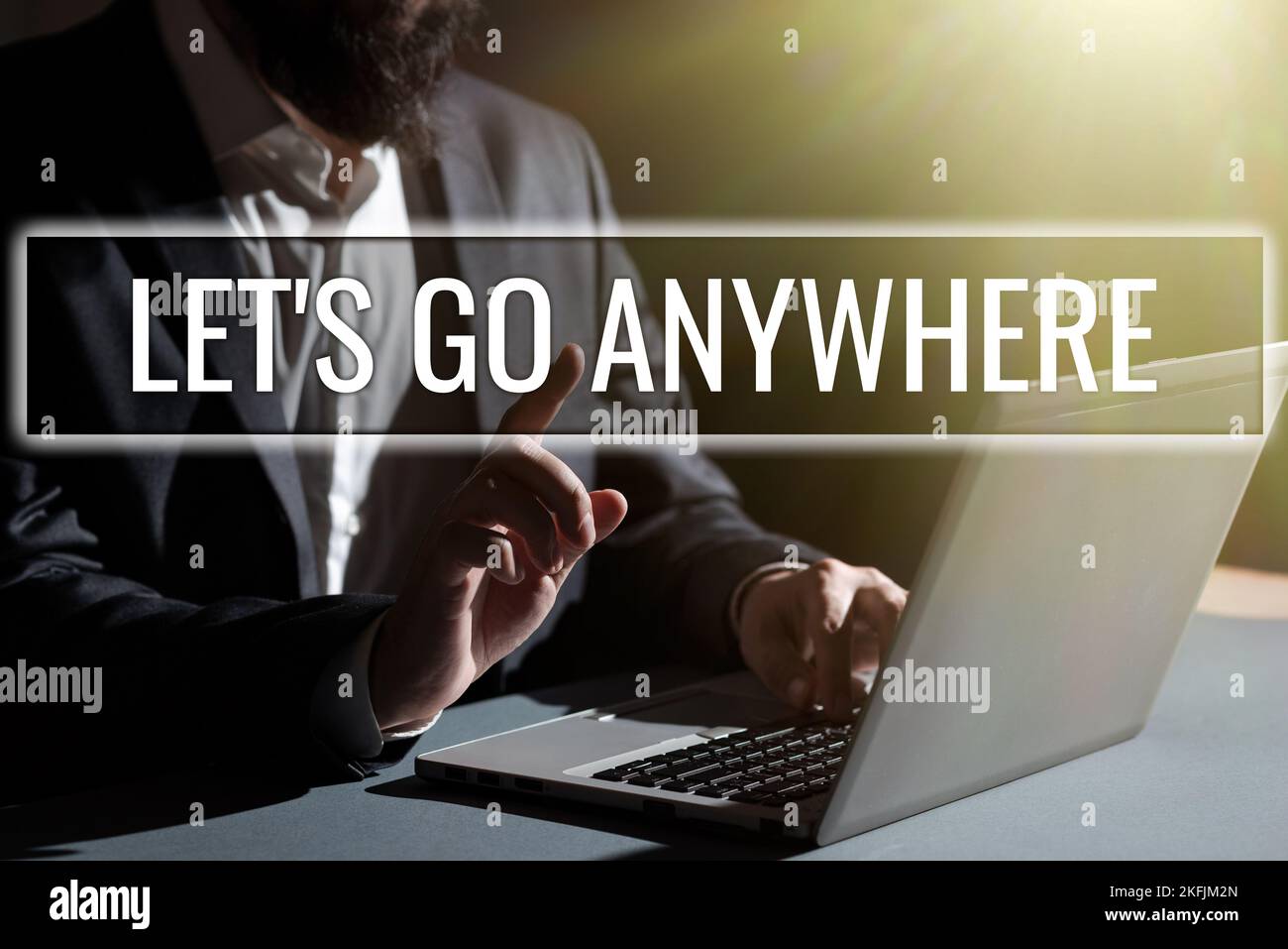 Handwriting text Let's Go Anywhere. Business overview visit new places ...