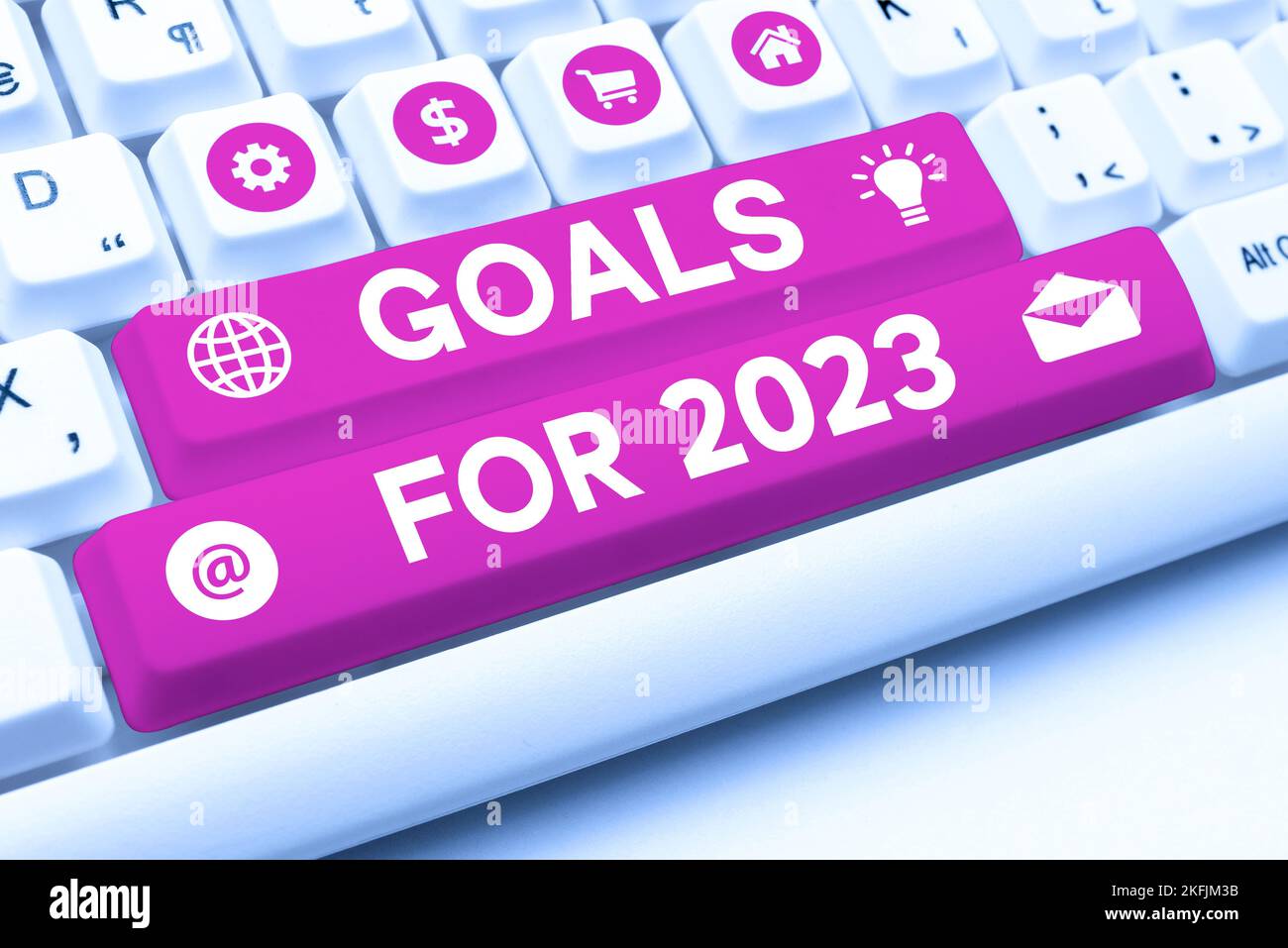 Hand writing sign Goals For 2023. Conceptual photo The following things ...