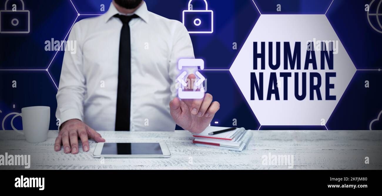 Conceptual display Human Nature. Business overview psychological ...