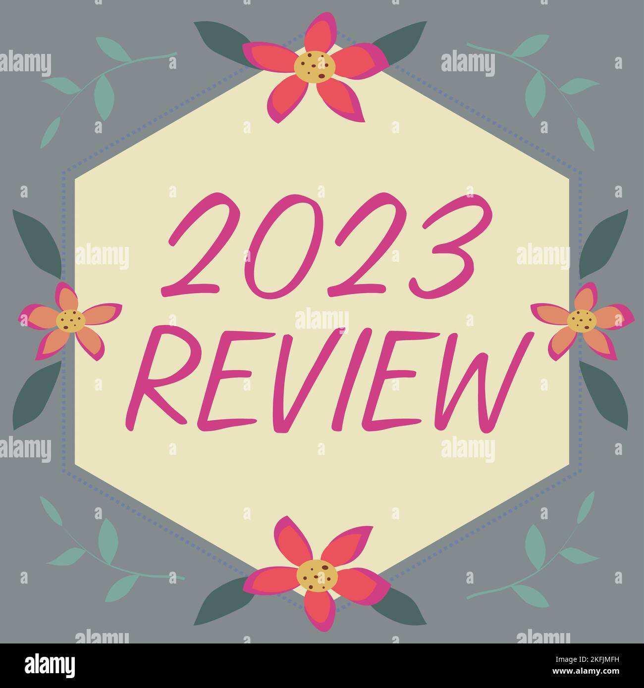 Hand writing sign 2023 Review. Business overview seeing important ...