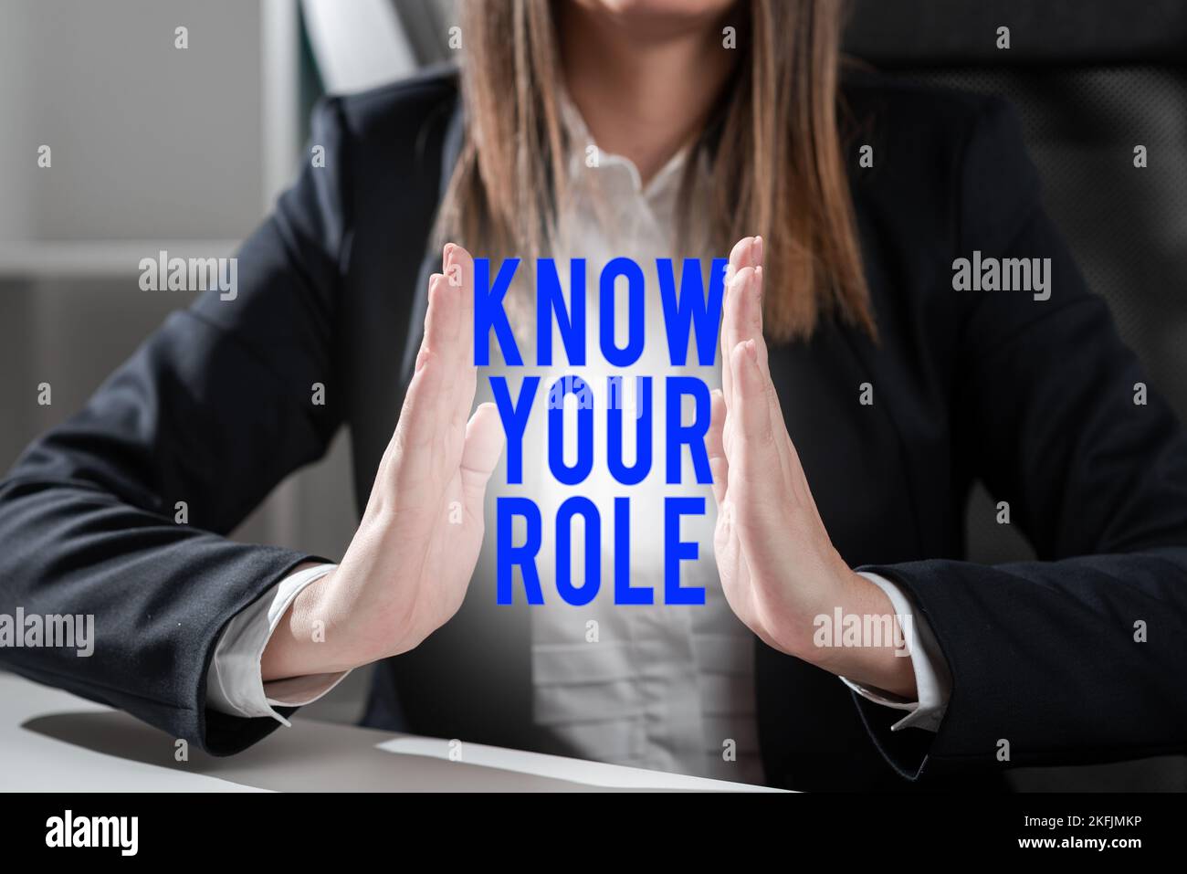 Text caption presenting Know Your Role. Word Written on Be clear of one ...