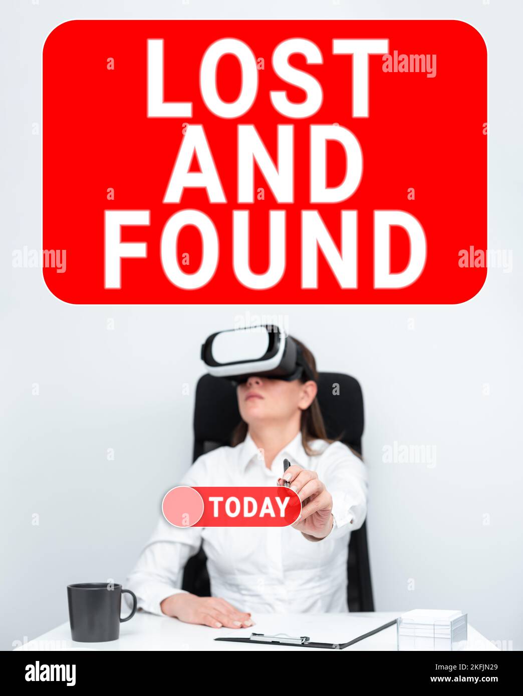 Conceptual display Lost And Found. Word for Place where you can find ...