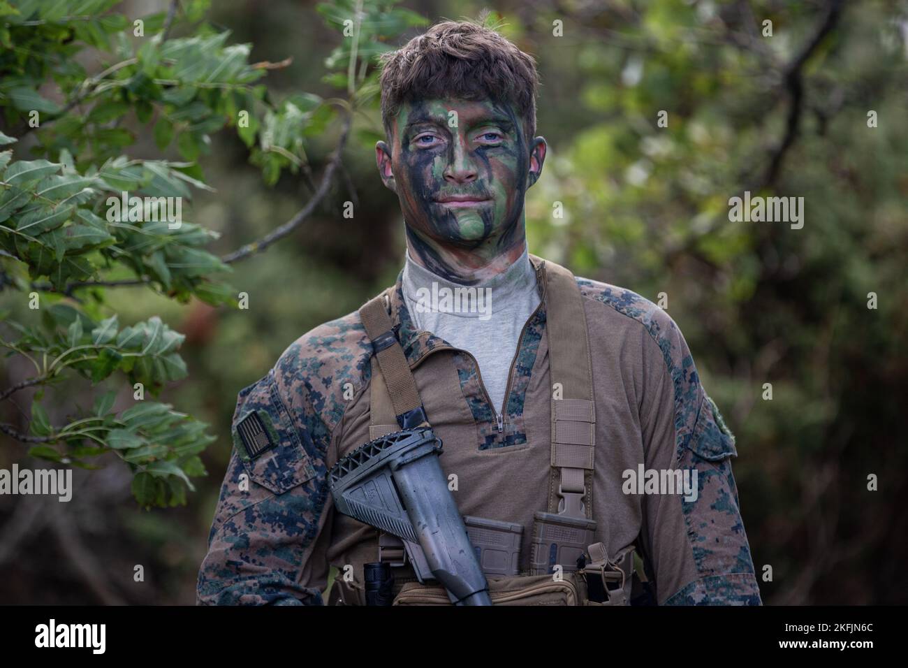 U.S. Marine Corps Sgt. David Swinton, a radio operator with Mobile ...