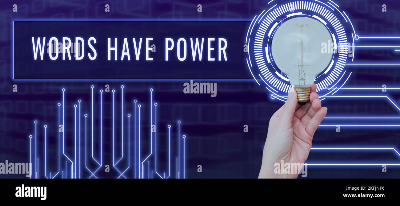 Conceptual display Words Have Power. Concept meaning Energy Ability to ...