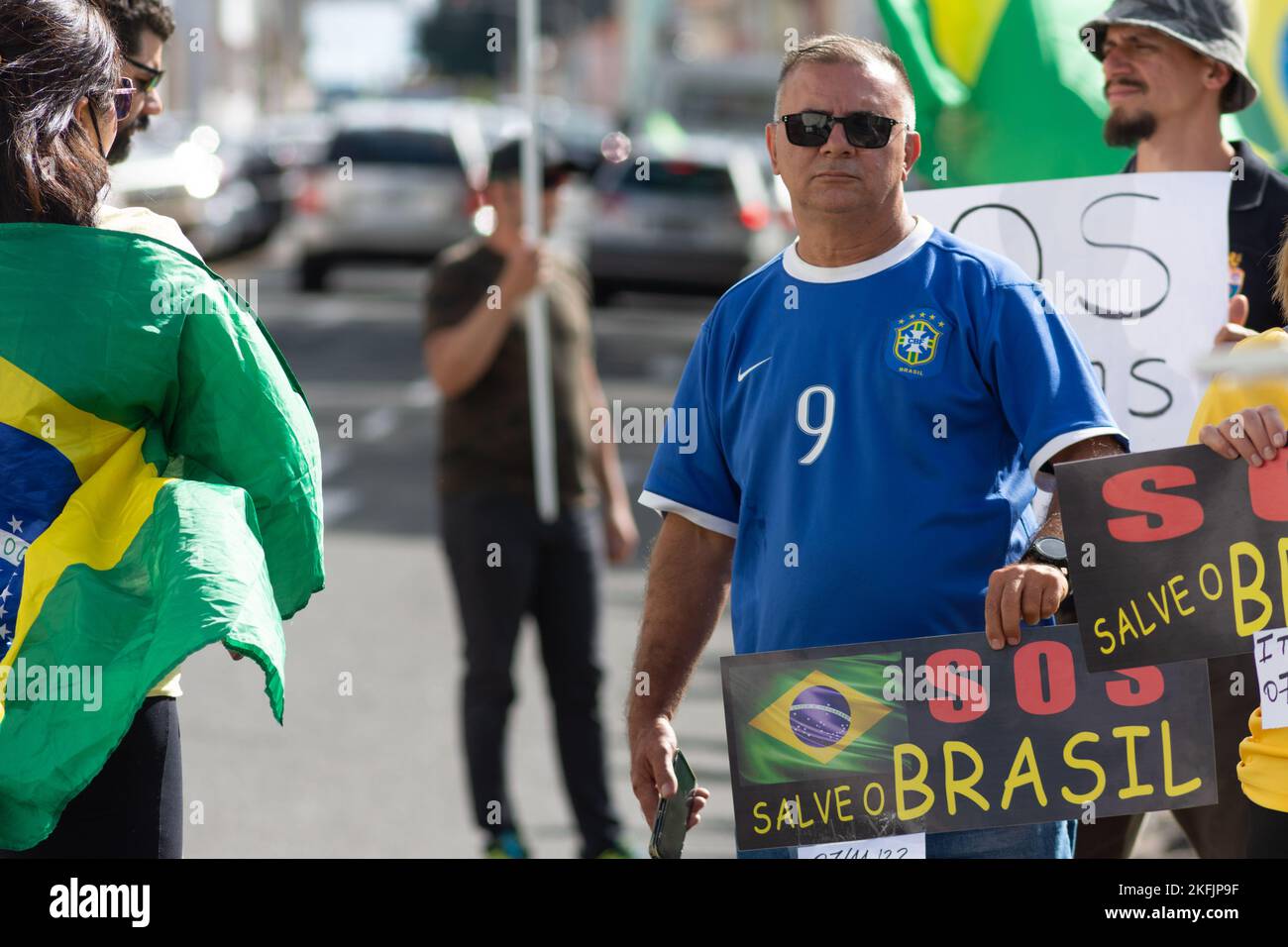 Itu, SP, Brazil, November 07, 2022 - Popular mobilisation against ...