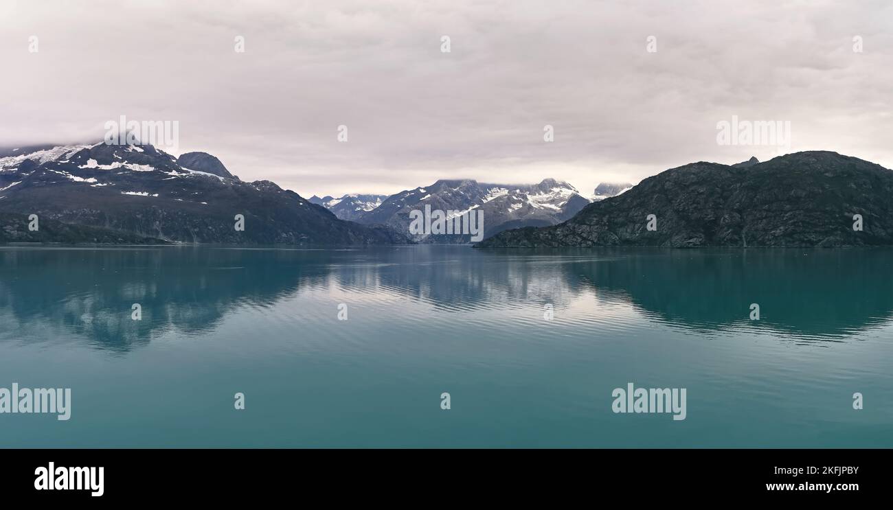 Alaska Glacier Bay mountain ocean. Protected tourism science ...