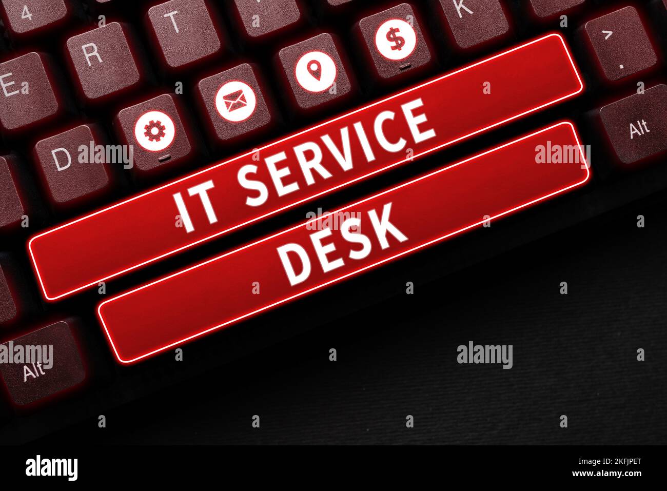 Text sign showing It Service Desk. Concept meaning Technological ...