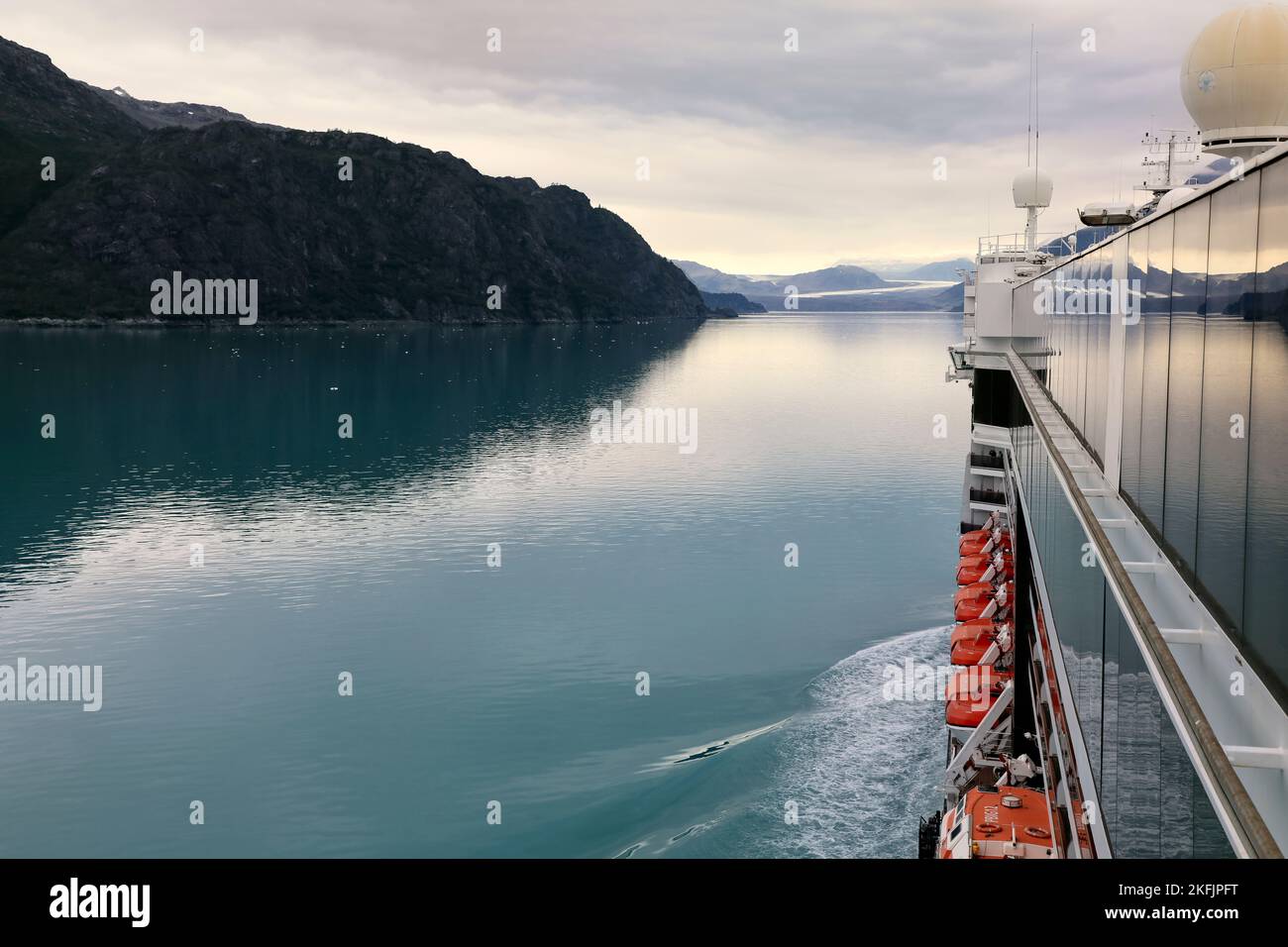 Alaska Glacier Bay cruise ship. Protected tourism science destination ...