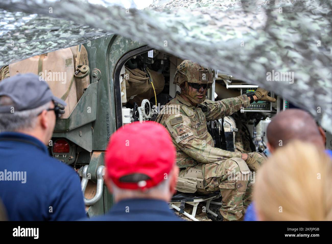 A Soldier from 2nd Battalion, 12th Infantry Regiment informed visitors ...